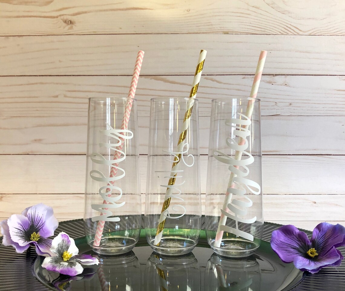Personalized Champagne Flute Stemless - Bpa-free Plastic, Shatterproof ...