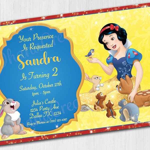 Snow White Invites - Etsy