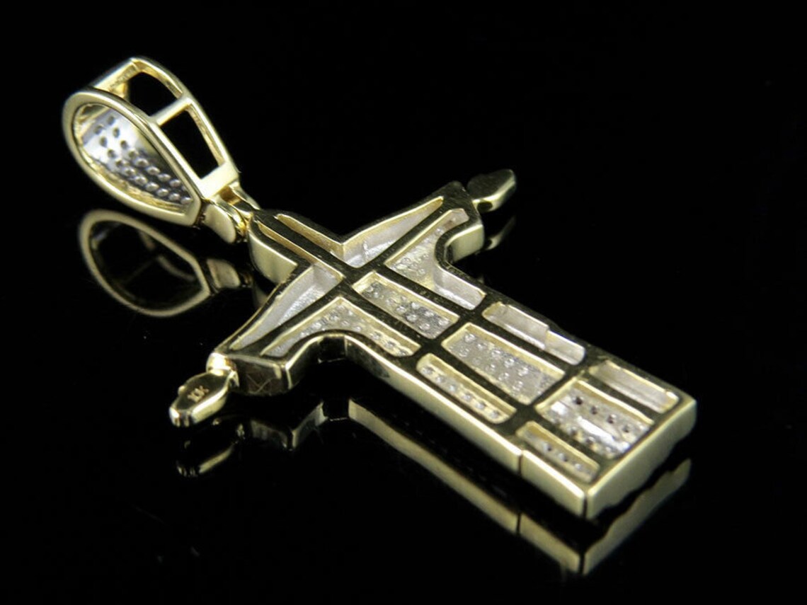 Yellow Gold Plated Jesus Christ the Redeemer Genuine Diamond - Etsy