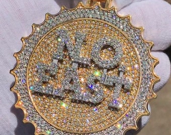 Iced Out Round Diamond Men's Loyalty Love Life Hip Hop - Etsy