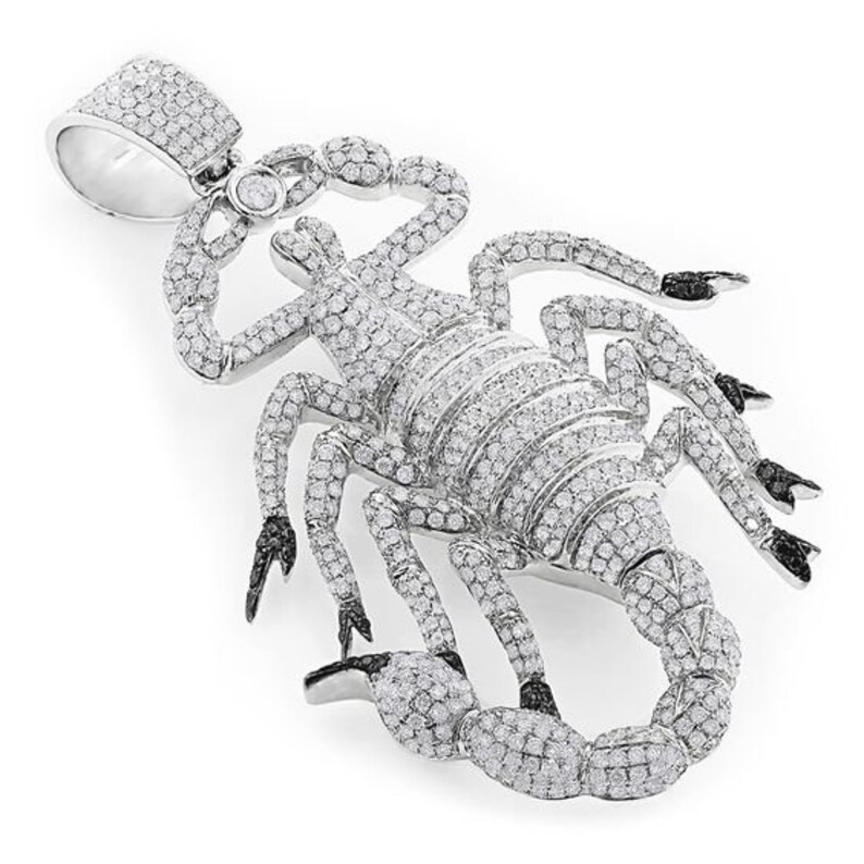 Sterling Silver 925 Iced Out Round Diamond Scorpion Hip Hop | Etsy