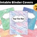Binder Cover Printable Set of 5 Covers Spines Binder | Etsy