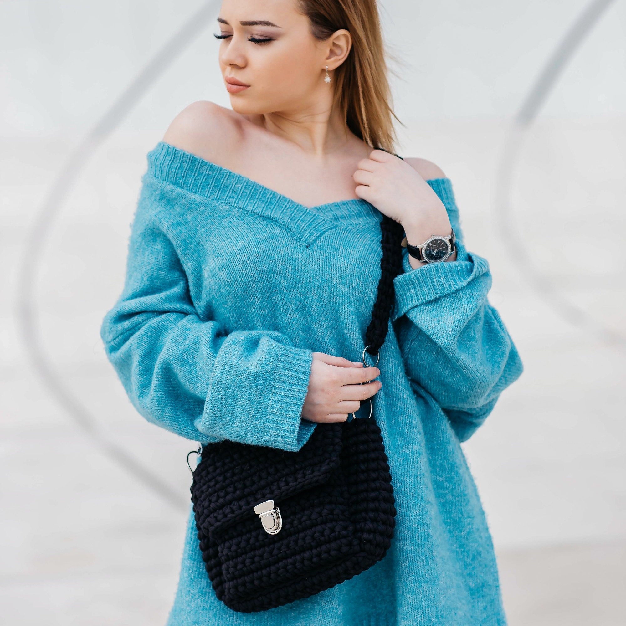 Crochet Handbag | Convertible Shoulder and Handbag, Everyday Bag, Boho ...