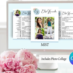 Elsa Sorority Resume Cover & Photo Collage Templates CANVA - Etsy