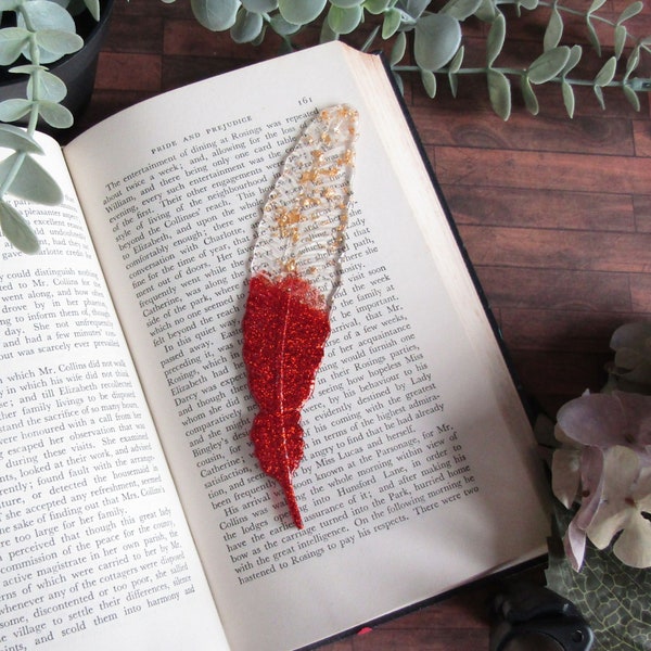 Feather Bookmark - Etsy