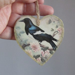 Magpie Decoration, Magpie Gift, Gift for Nature Lover, Vintage Style ...