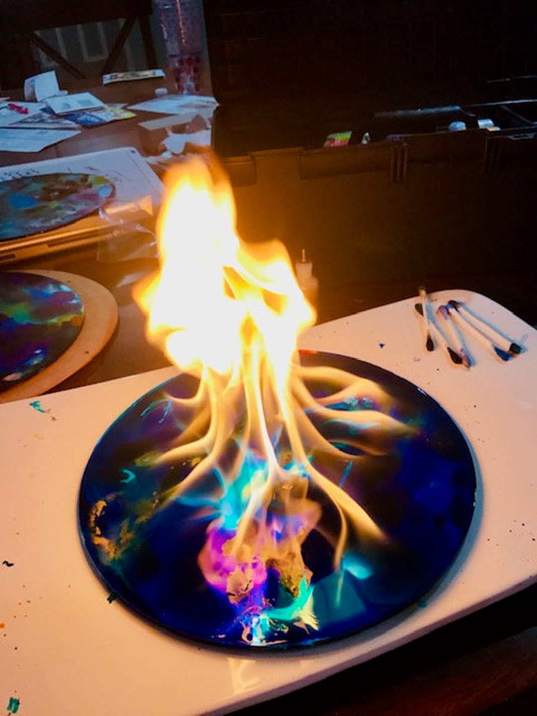 Circle of Blue Fire - Etsy
