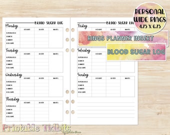 Blood Sugar Diary Excel Template Glucose Levels Tracker | Etsy