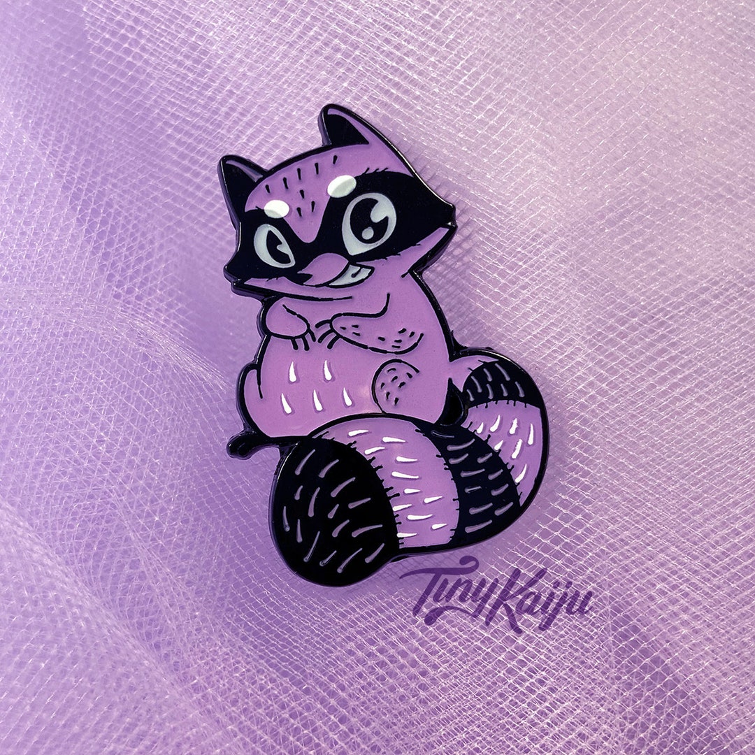Raccoon Enamel Pin - Etsy