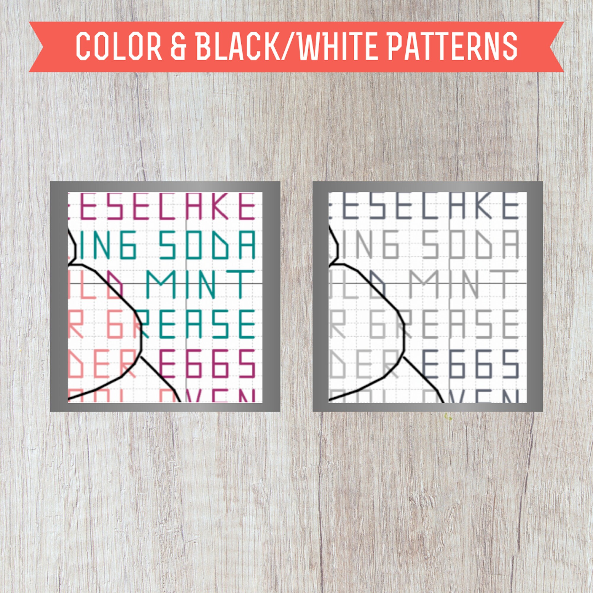 Backstitch Baking Cupcake Calligram Text Art Cross Stitch - Etsy