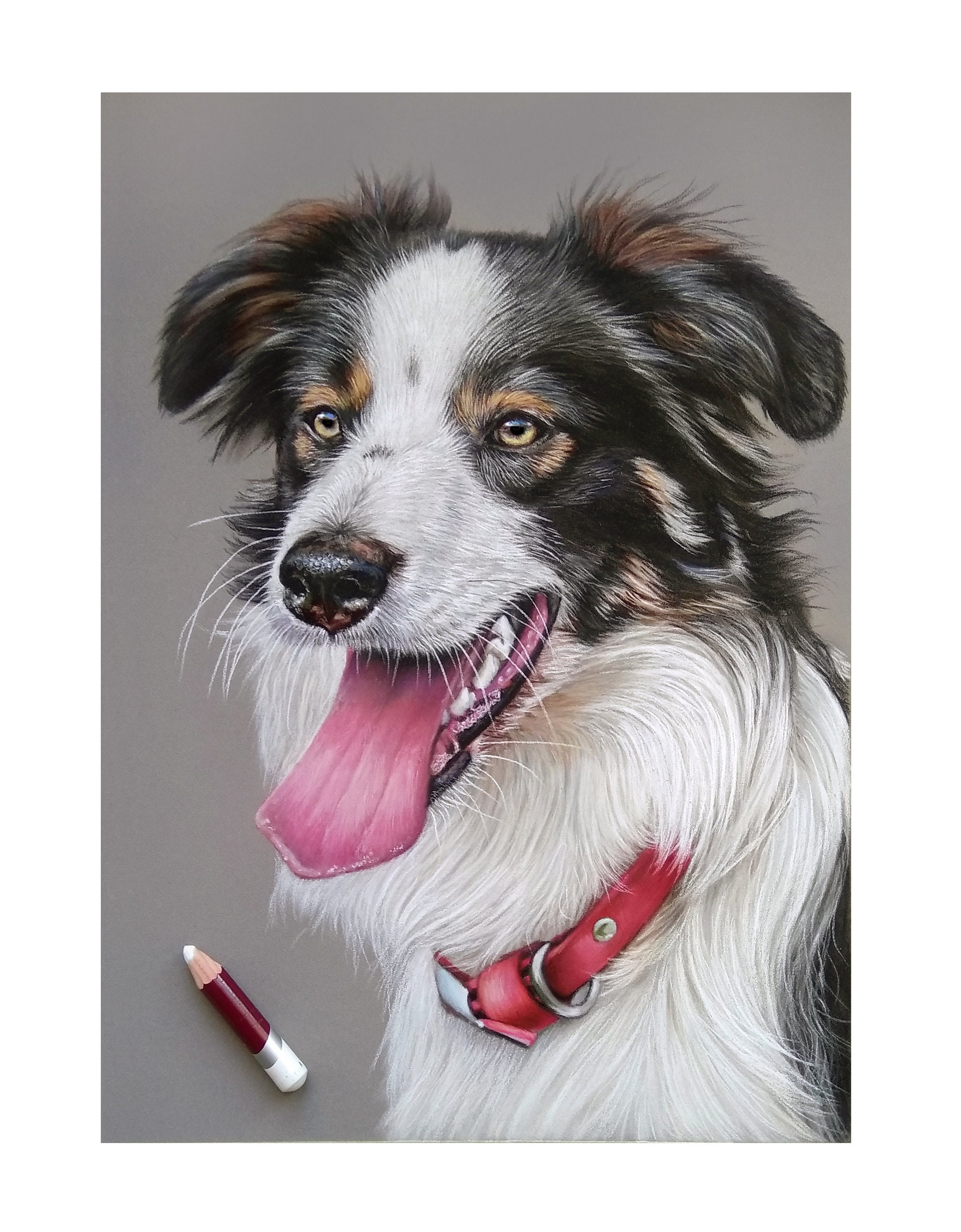Custom Pet Portrait From Photo -gift - Personalised Pet Portrait - Dog ...