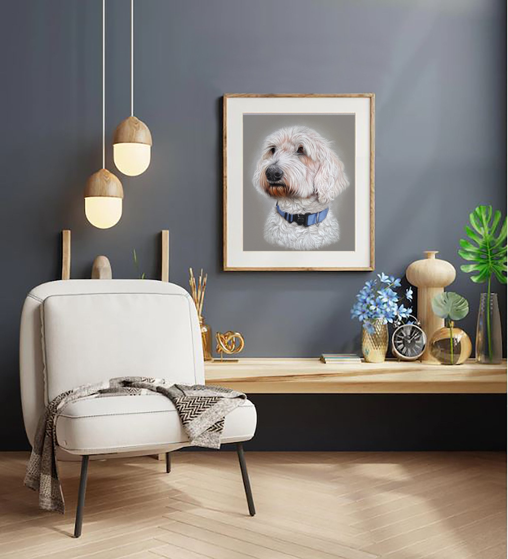 Custom Pet Portrait From Photo gift Personalised Pet Portrait Dog ...