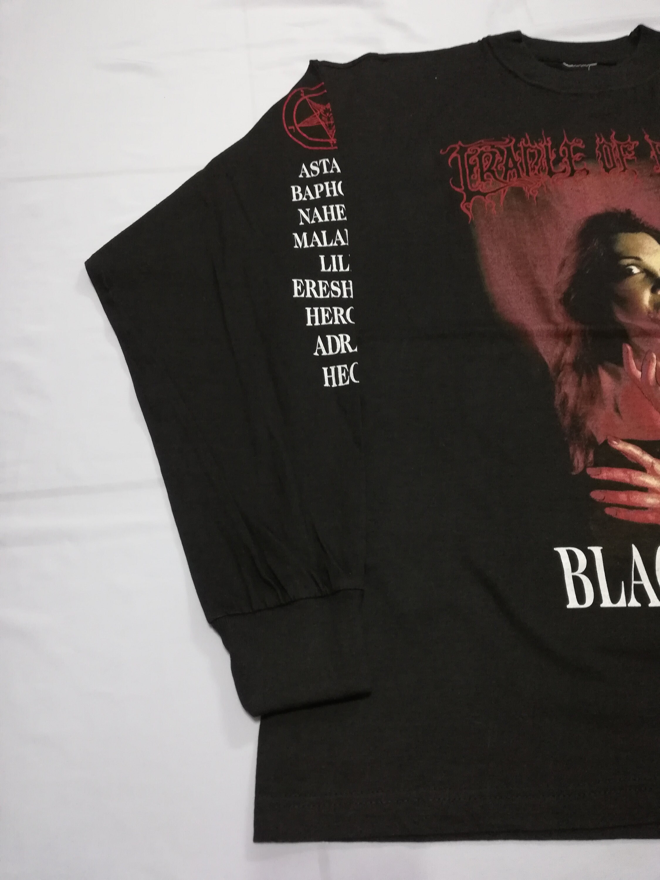 Vintage Cradle of Filth 90s Long Sleeve Black Metal Cannibal Corpse ...