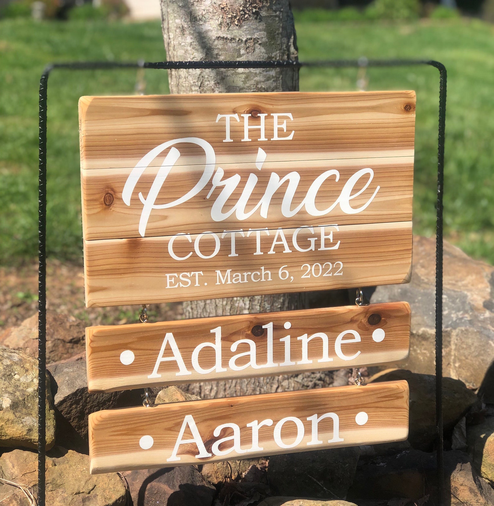 3-tiered Custom Wood Sign - Etsy