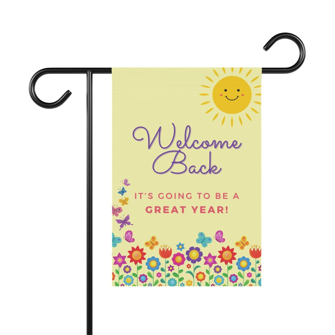 Back to School Flag, Welcome Back Sign, School Banner, School ...