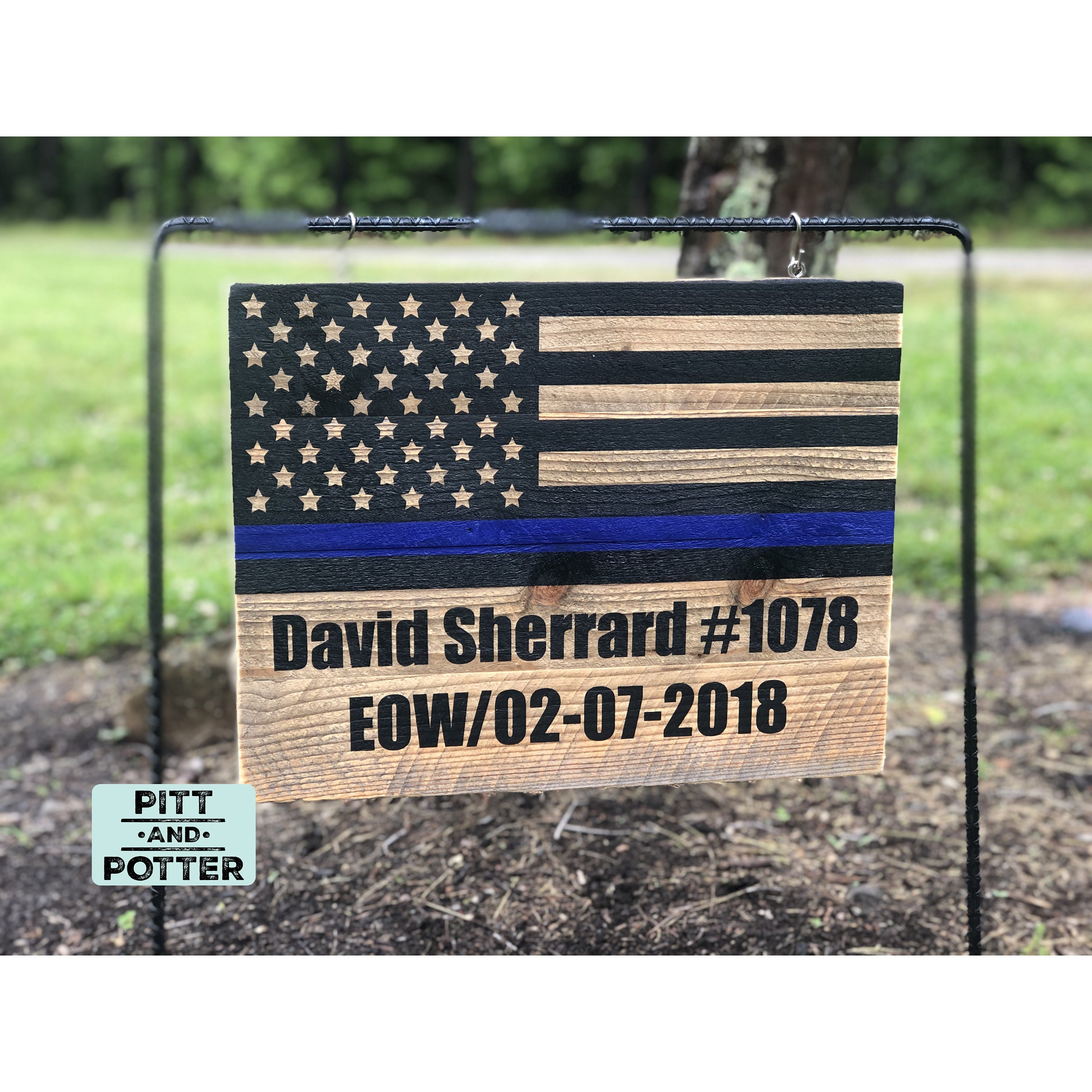 Thin Blue Line Sign Thin Blue Line Decor Air Force Gift | Etsy