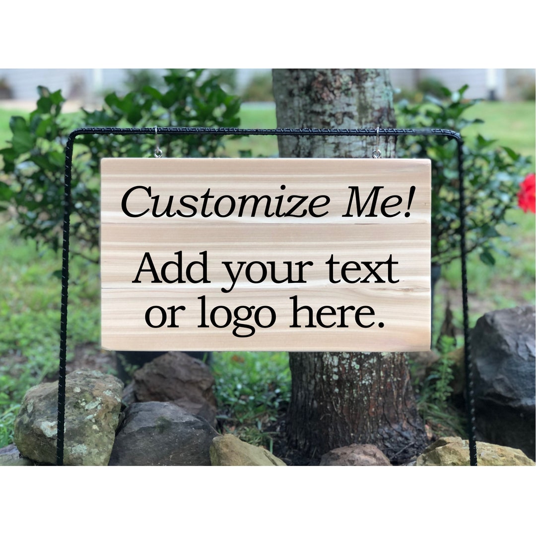 SMALL Custom Wood Sign, Outdoor Wooden Sign, Personalized Garden Sign ...