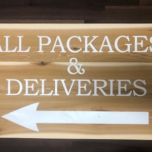 Delivery Sign Sign for Deliveries Sign for Package Drop Off | Etsy