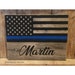 Thin Blue Line Sign Thin Blue Line Decor Air Force Gift - Etsy