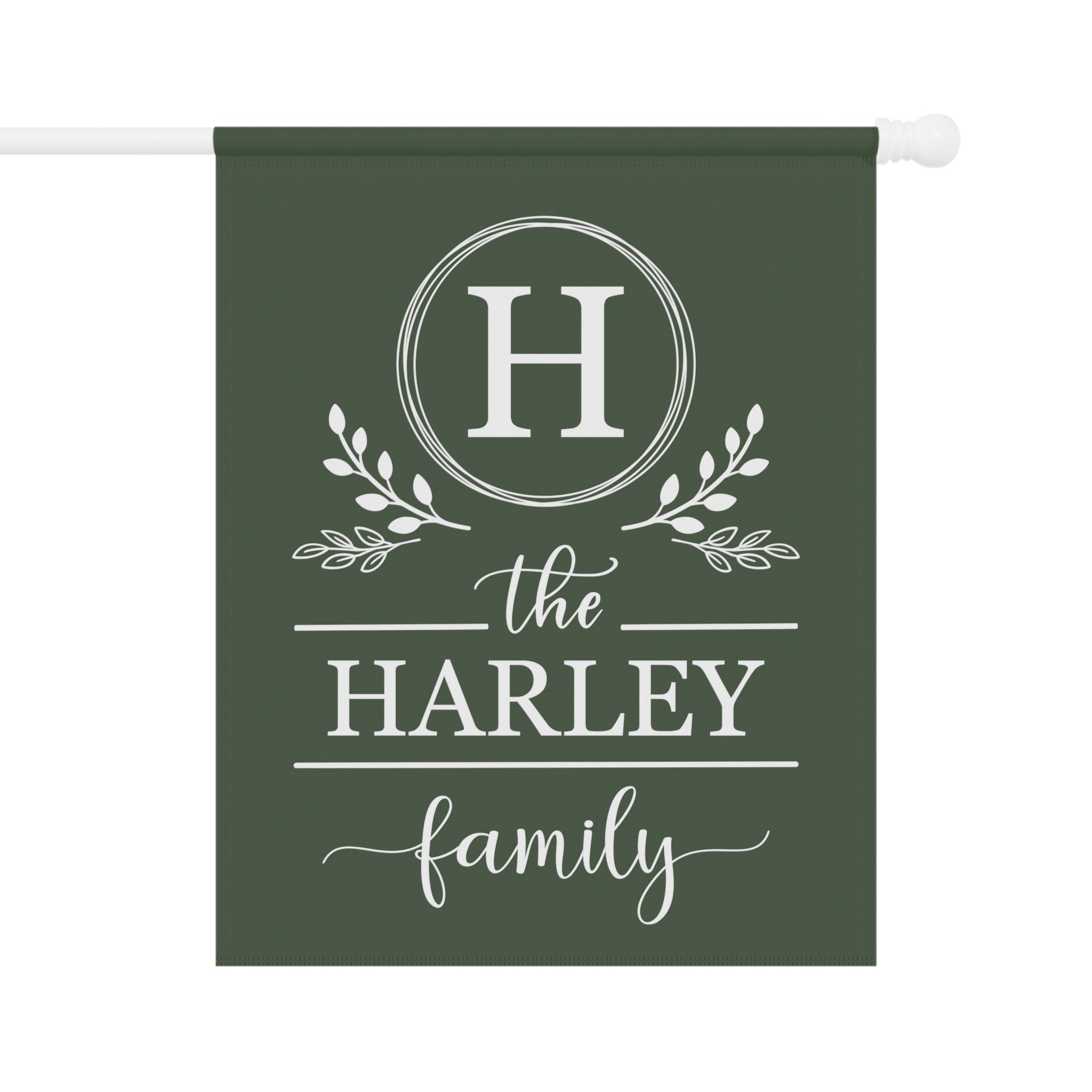 Letter & Last Name Garden Flag, Personalized Decor for Outdoor Garden ...