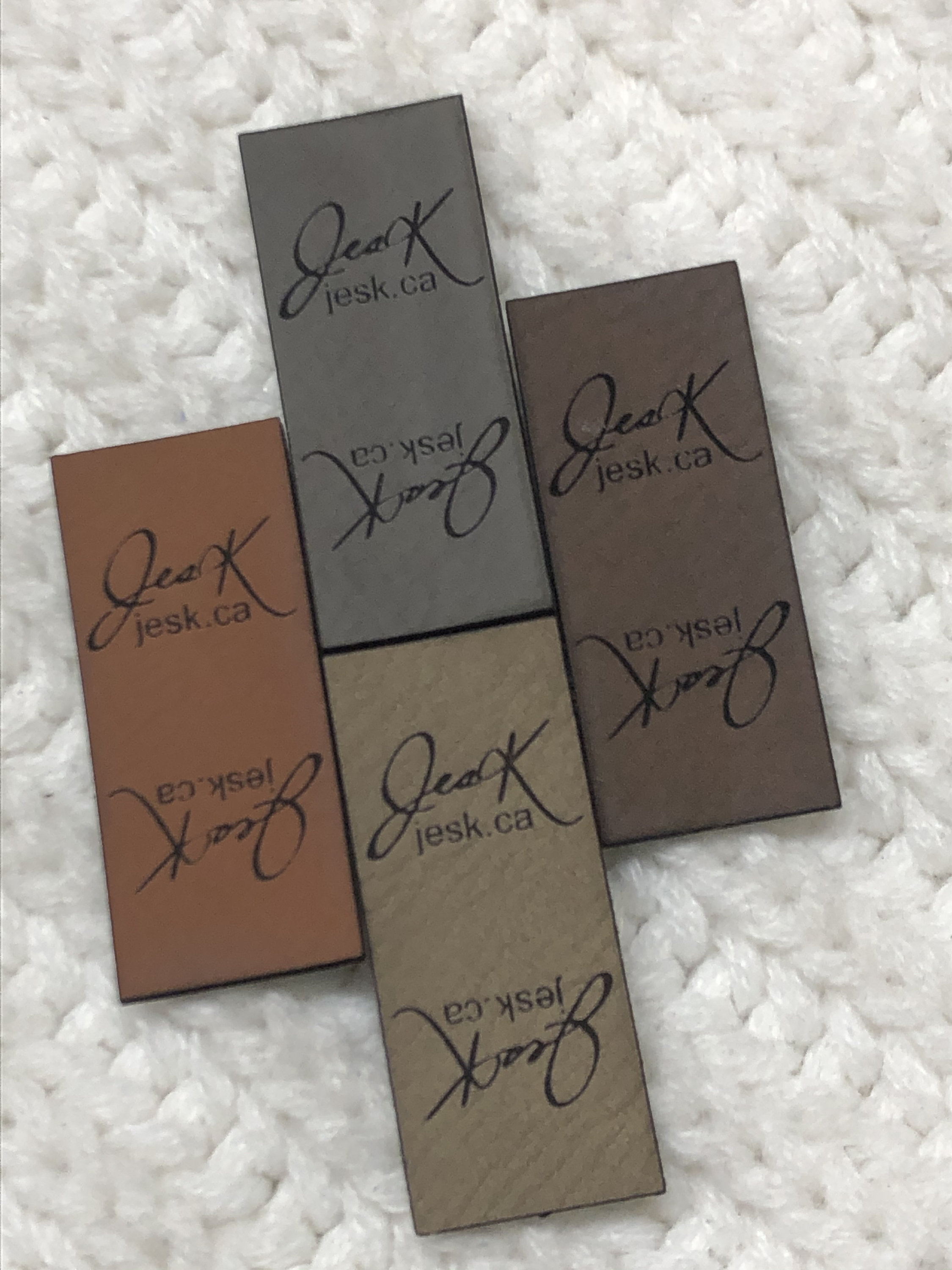 Customized Faux Leather Tags Foldable WASHABLE Lots of Colors | Etsy Canada