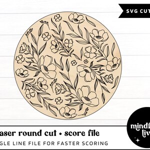 Glowforge Floral Background Score File, Glowforge Background File ...