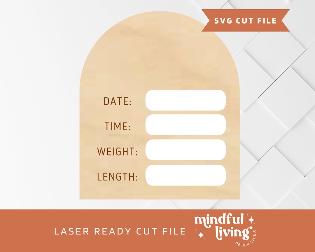 Birth Stat Arch SVG, Birth Stat Svg, Birth Announcement Cut File, Birth ...