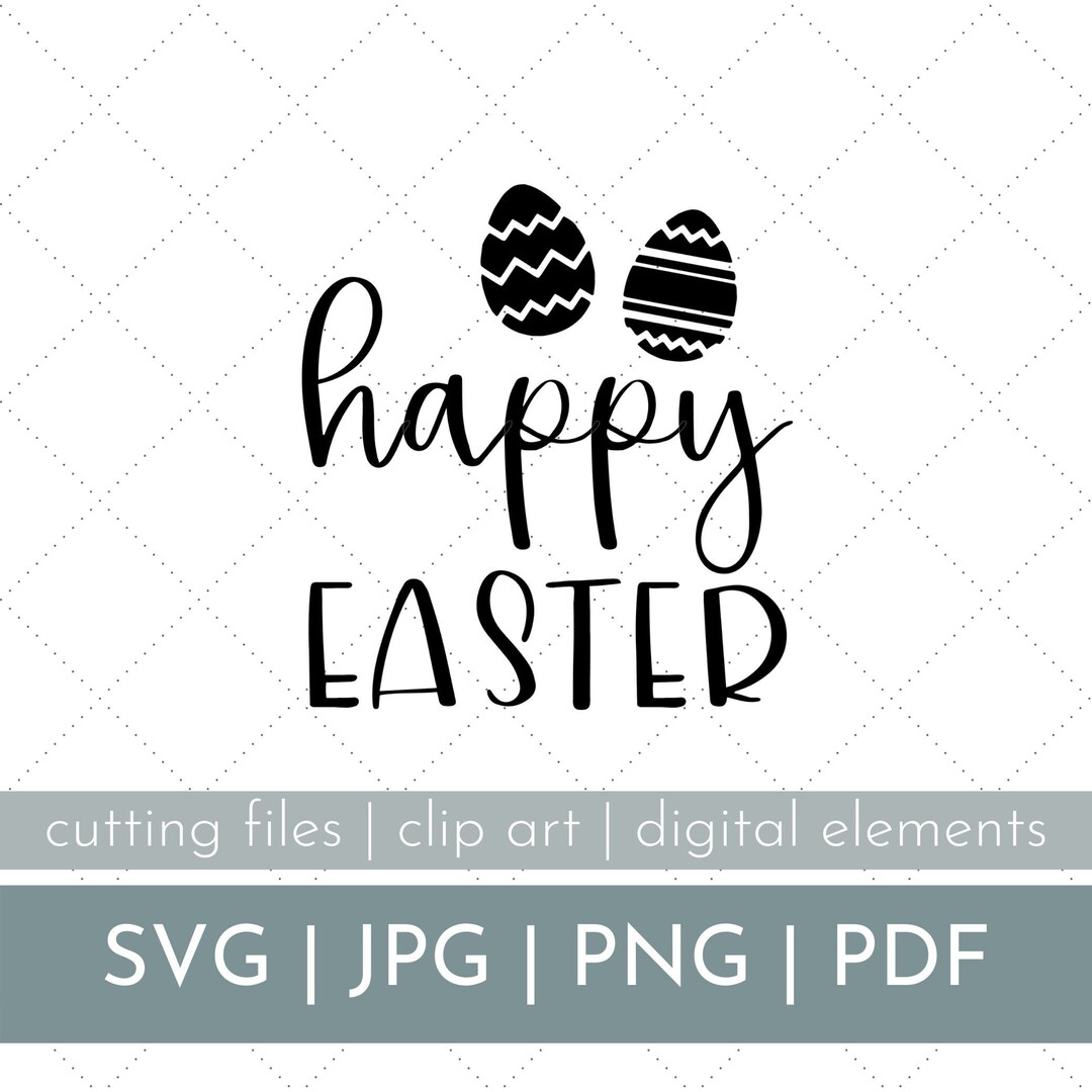 Happy Easter SVG, Easter Svg, Cut Bunny Svg, Cute Easter Bunny Cut File ...