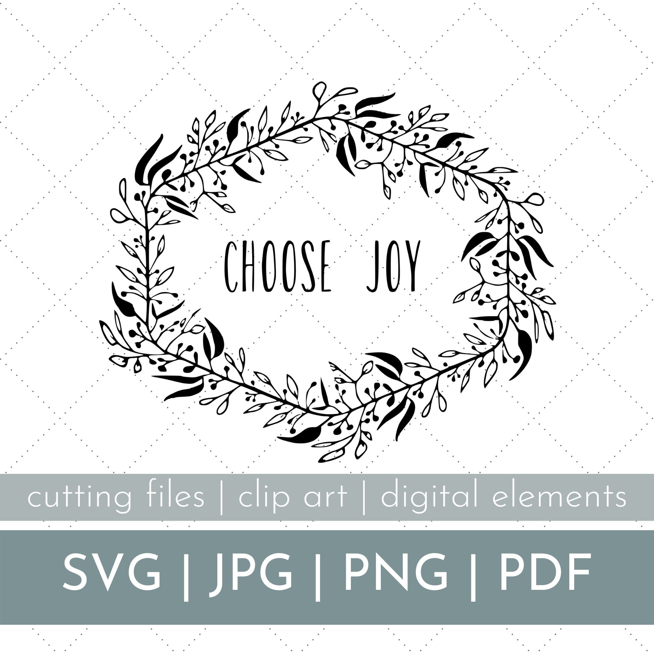 Choose Joy SVG Wreath SVG Choose Happy Svg Wood Sign Svg | Etsy
