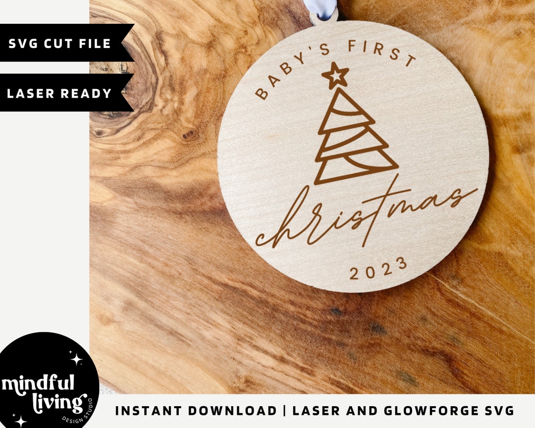 Baby's First Christmas Ornament SVG, Baby's First Christmas Cut File ...