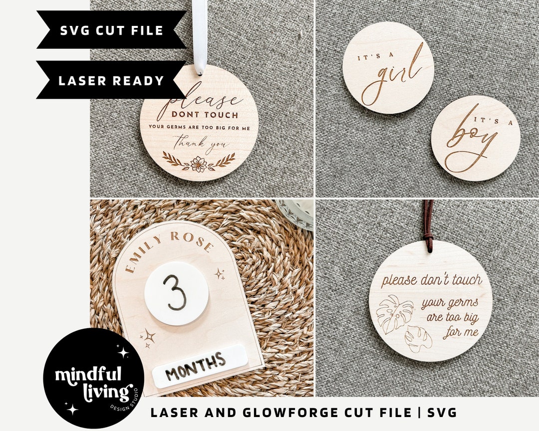 Baby Milestone Bundle SVG, Baby Milestone Disc SVG, Baby Photo Prop ...