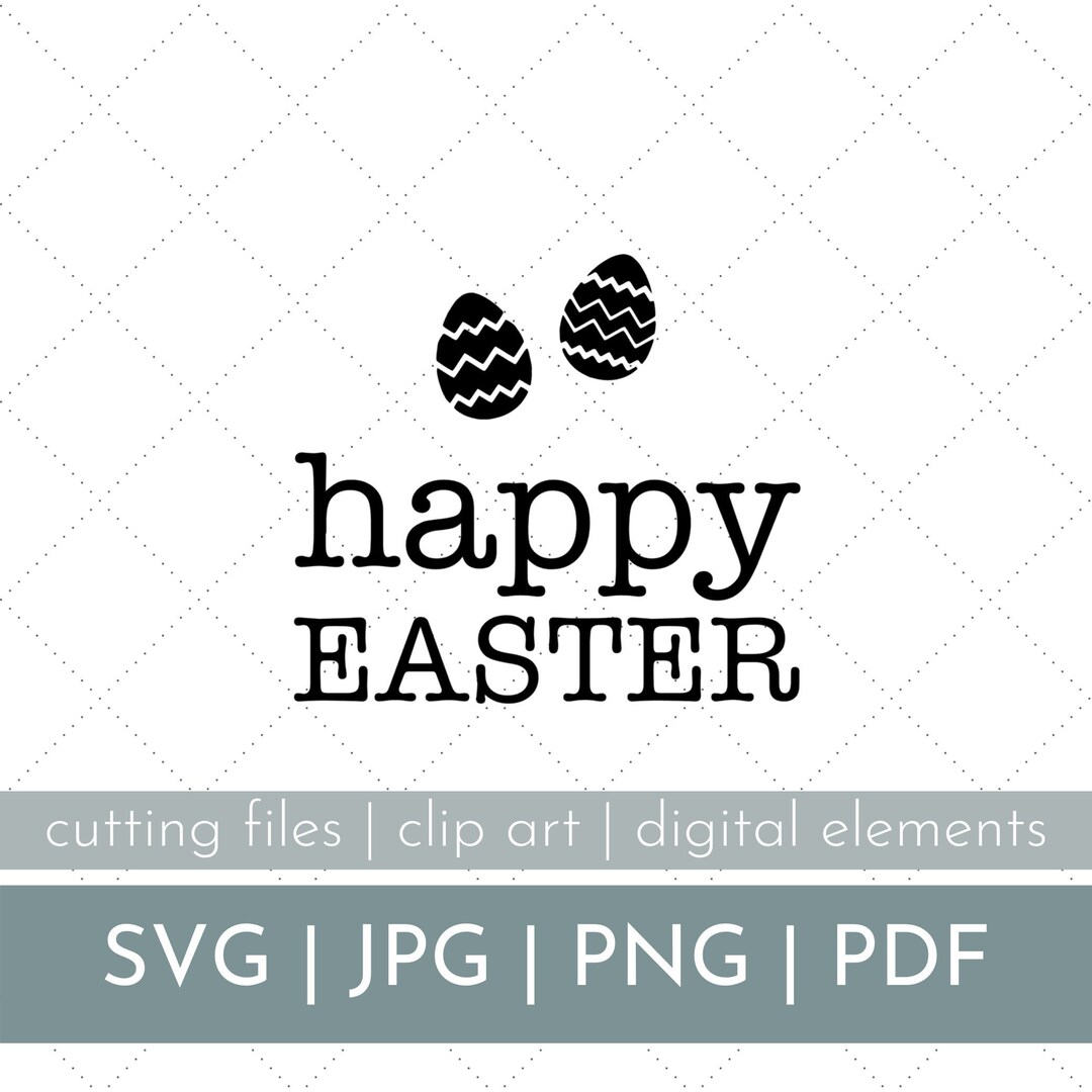 Happy Easter SVG, Easter Svg, Cut Bunny Svg, Cute Easter Bunny Cut File ...