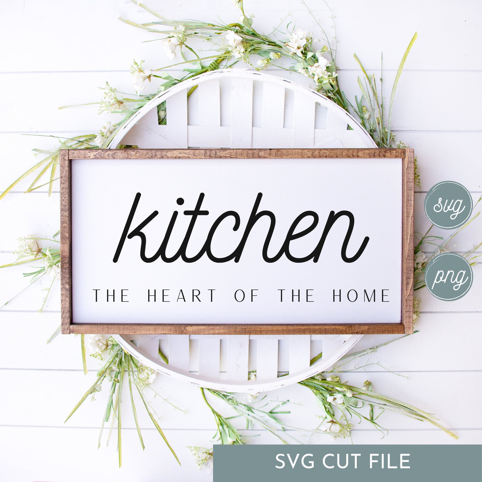 Kitchen the Heart of the Home SVG Heart of the Home Sign Svg | Etsy