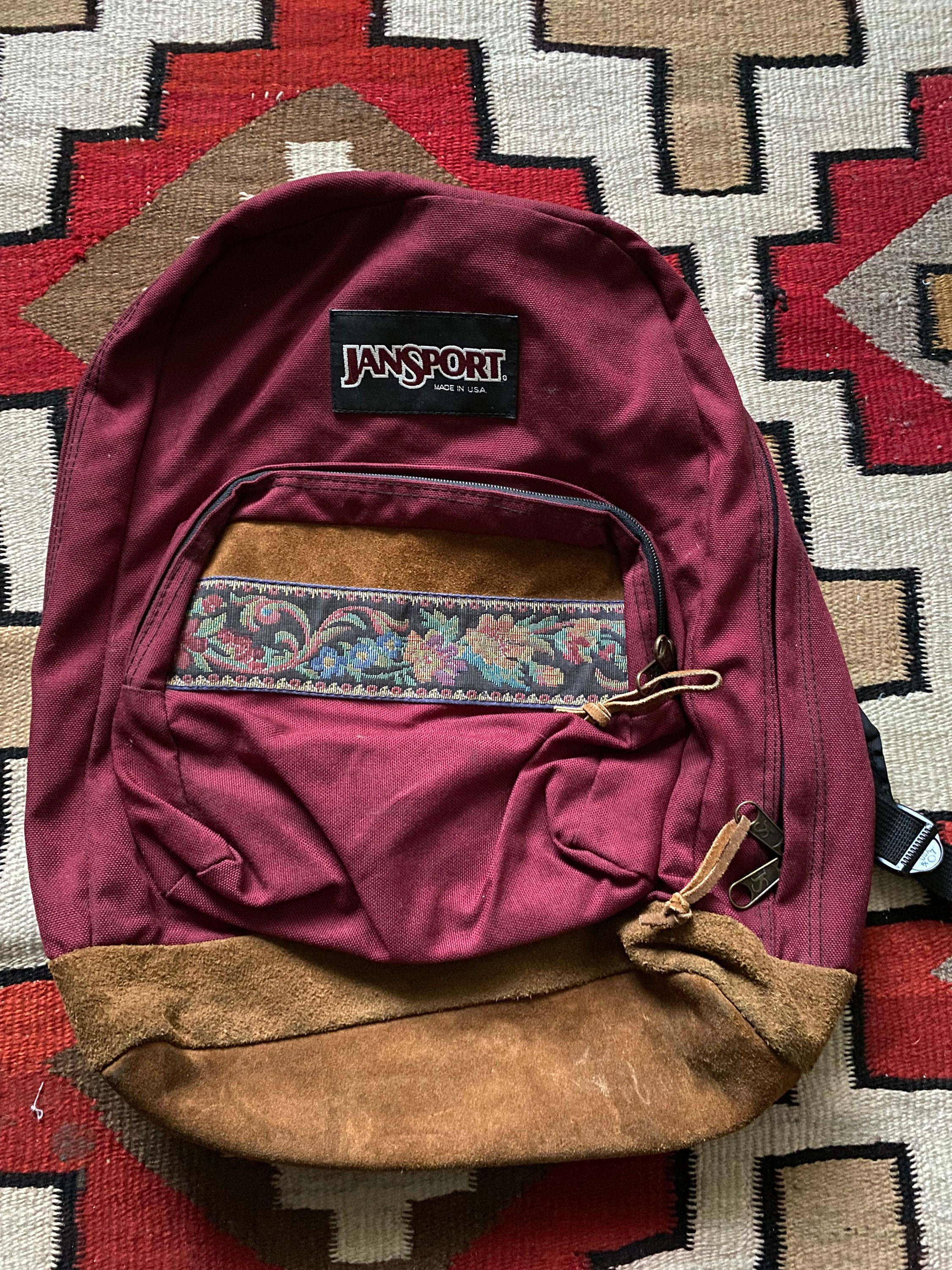 Vintage Floral Jansport Backpack