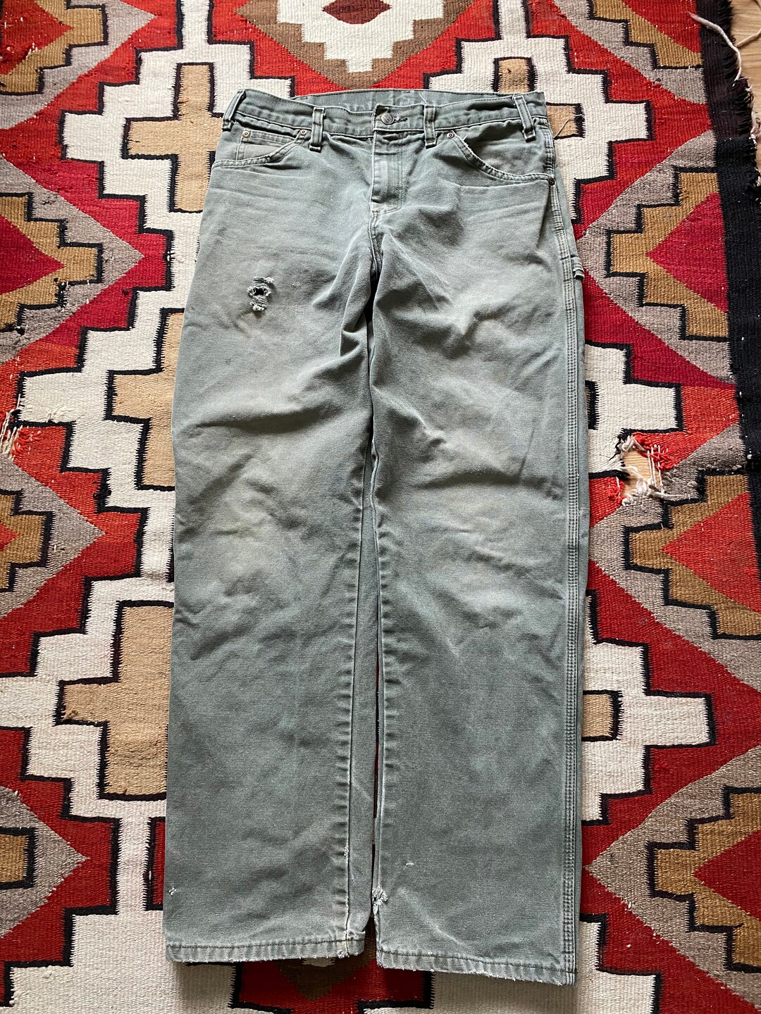 Vintage Dickies Olive Green Measured 32x31 - Etsy