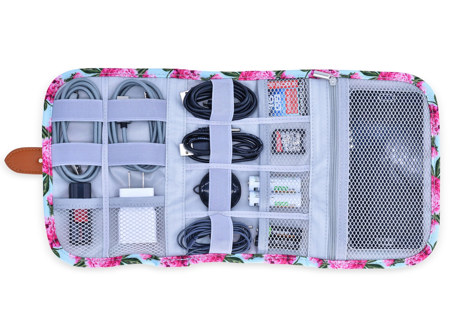 Floral Electronics Organizer Bag Portable Travel Accessories - Etsy