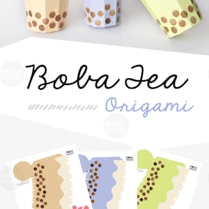 Bubble Tea Origami | Boba Tea Printable | Template Digital Download ...