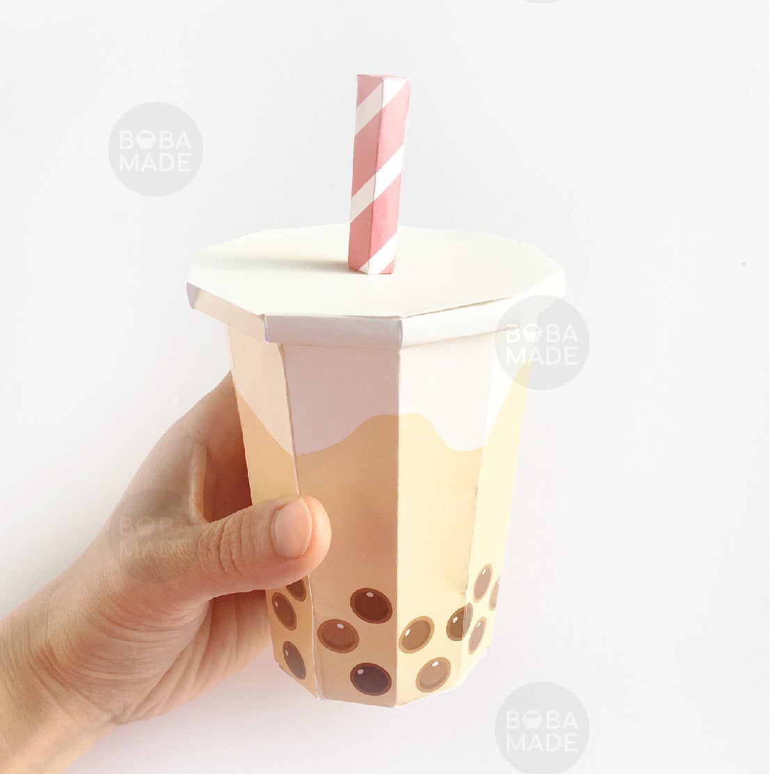 Bubble Tea Origami | Boba Tea Printable | Template Digital Download ...