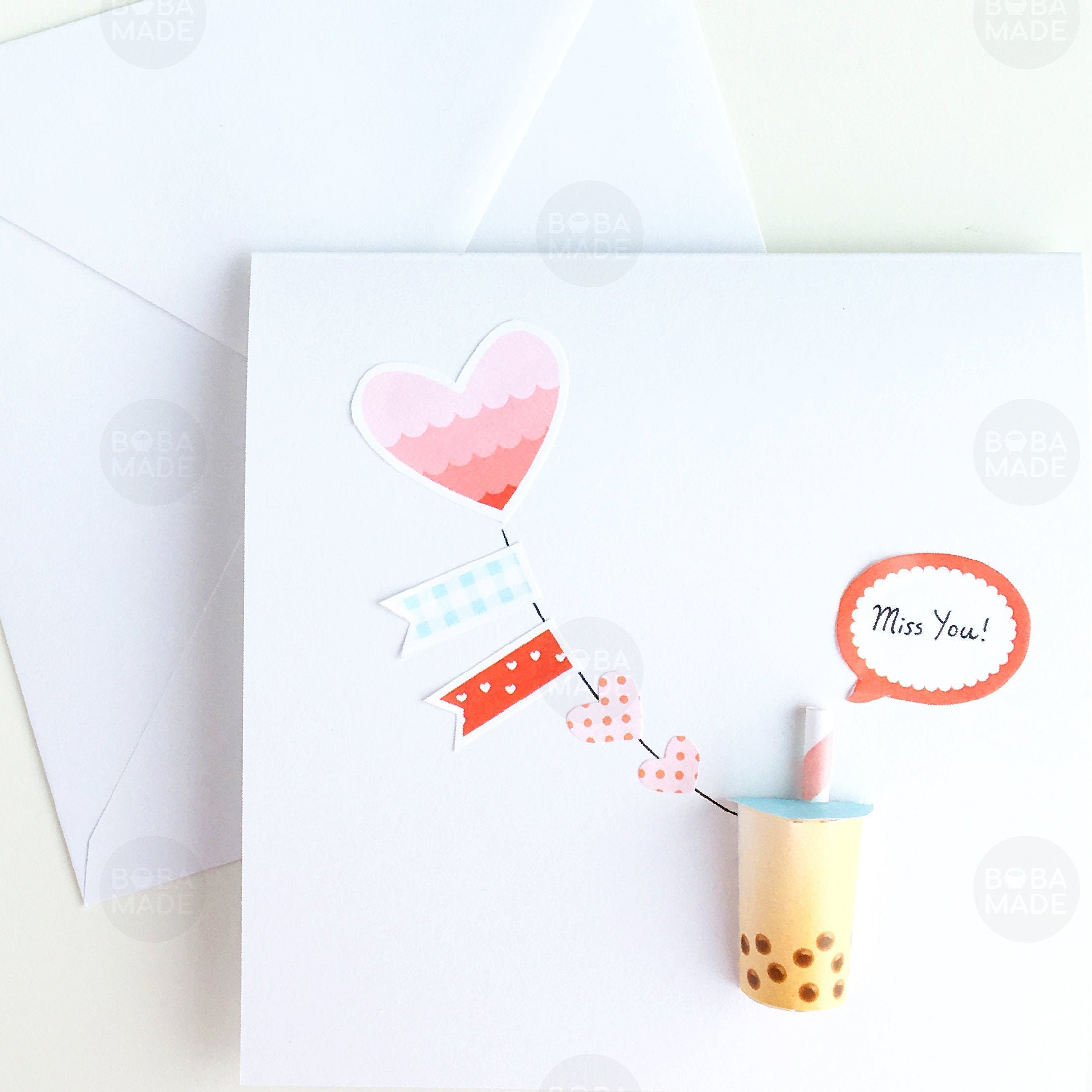 DIY Bubble Tea Card | Boba Tea Card | DIY Card Set | Bubble Tea ...