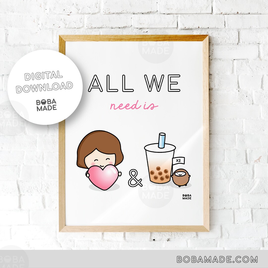 Funny Bubble Tea Art | Bubble Tea Poster | Boba Tea Print | Bubble Tea ...