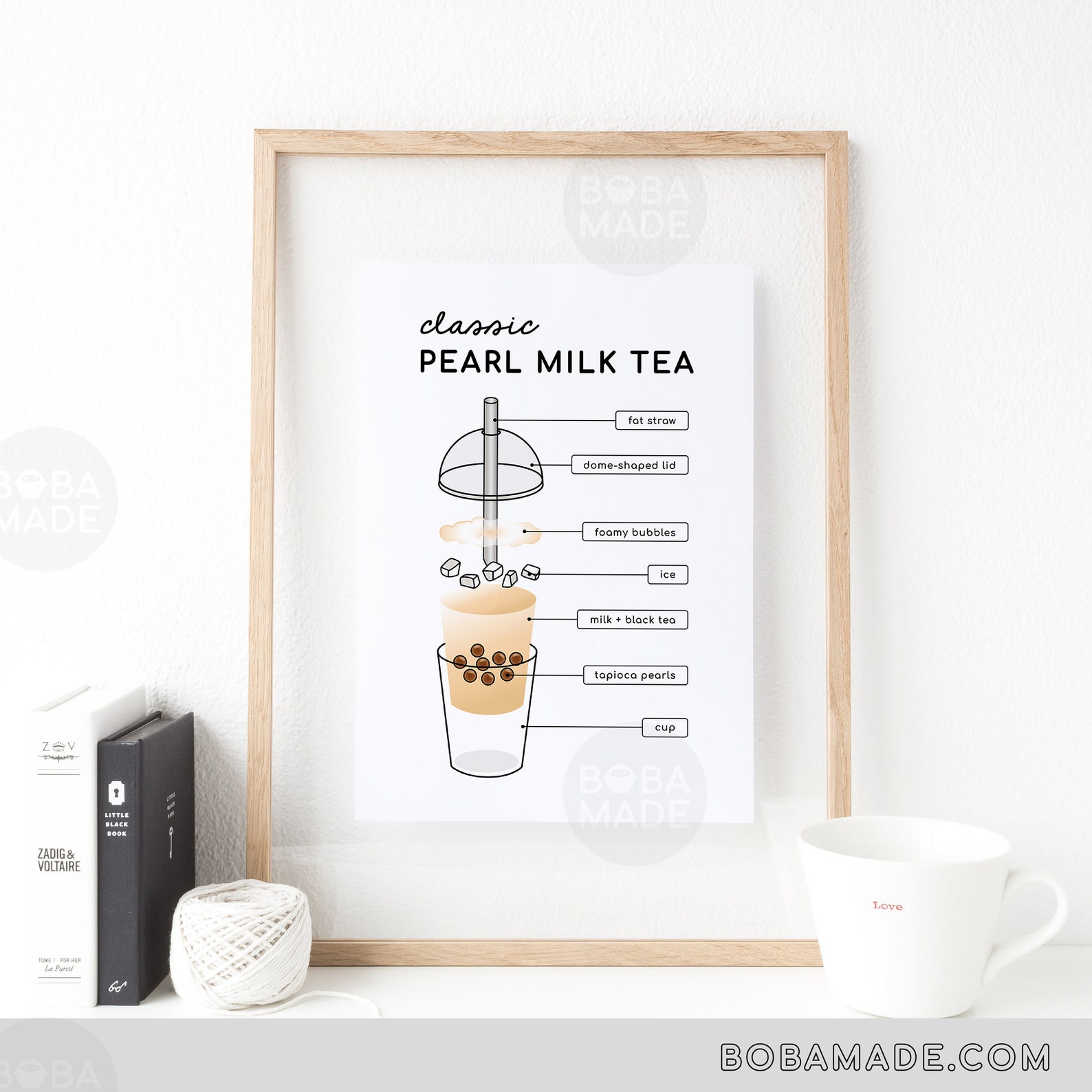 Bubble Tea Art Boba Tea Poster Bubble Tea Poster Digital - Etsy
