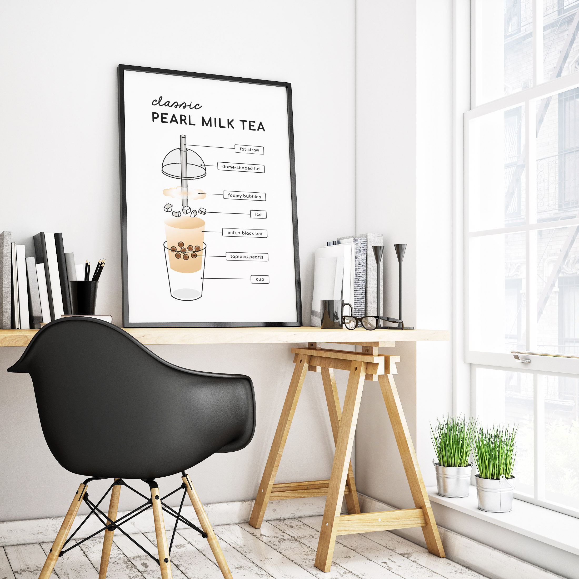 Bubble Tea Art Boba Tea Poster Bubble Tea Poster Digital - Etsy