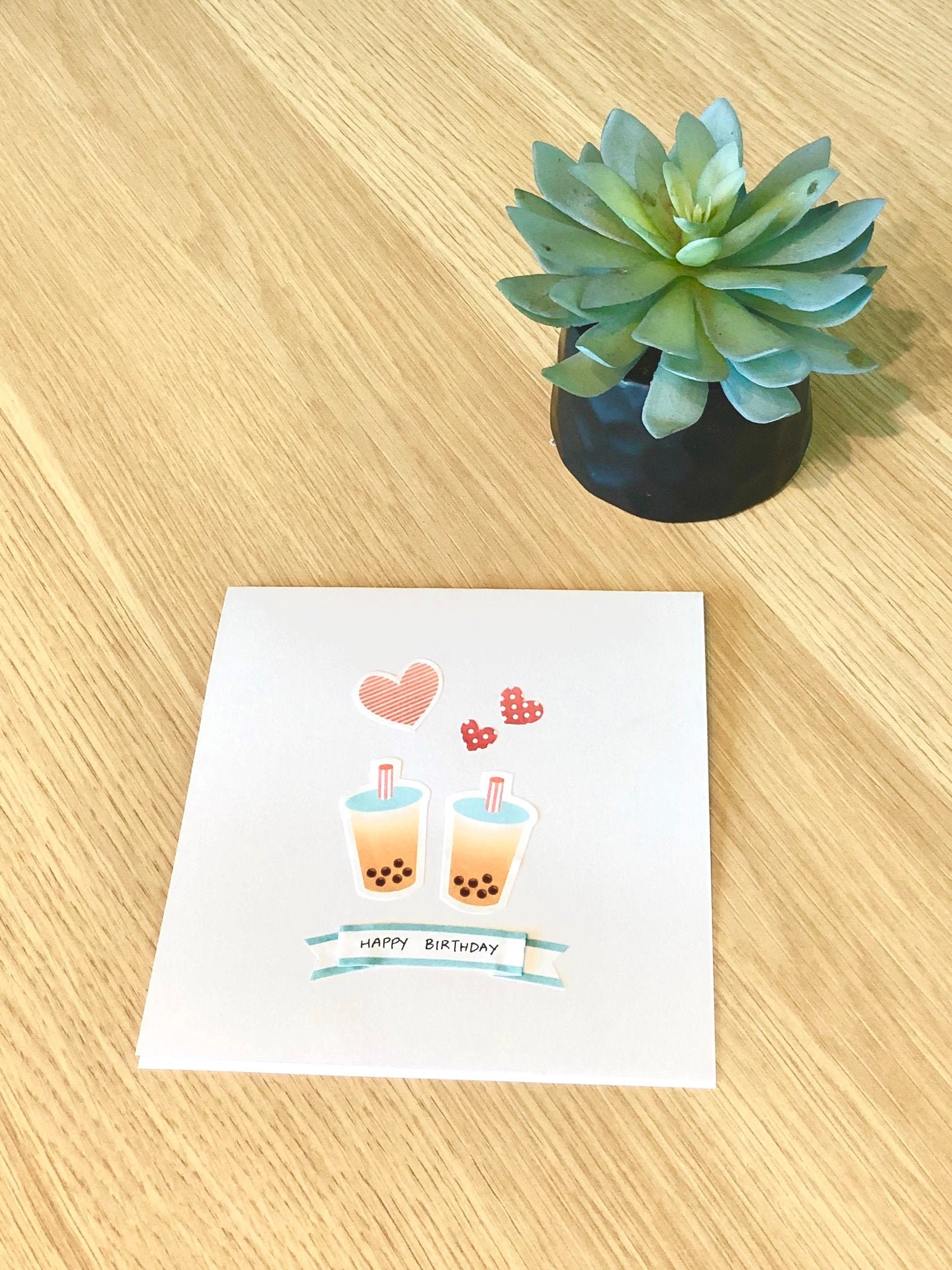 DIY Bubble Tea Card | Boba Tea Card | DIY Card Set | Bubble Tea ...