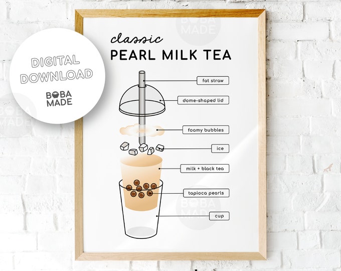Bubble Tea Origami | Boba Tea Printable | Template Digital Download ...