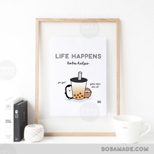 Bubble Tea Art | Boba Tea Poster | Digital Download - Etsy