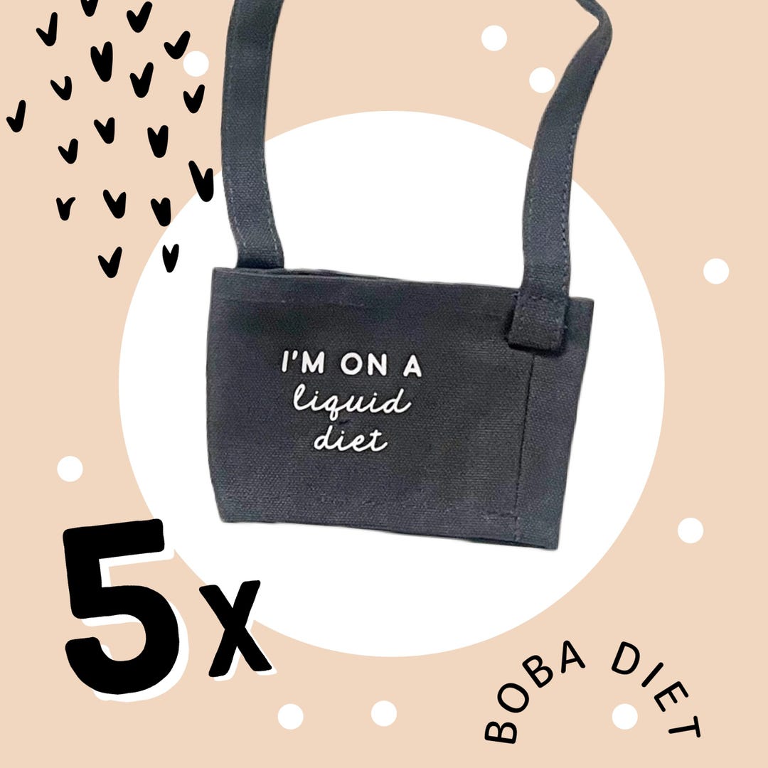 5 Bubble Tea Bags , Boba Tea Bag, Drink Holder, Coffee Cozies, Tea ...