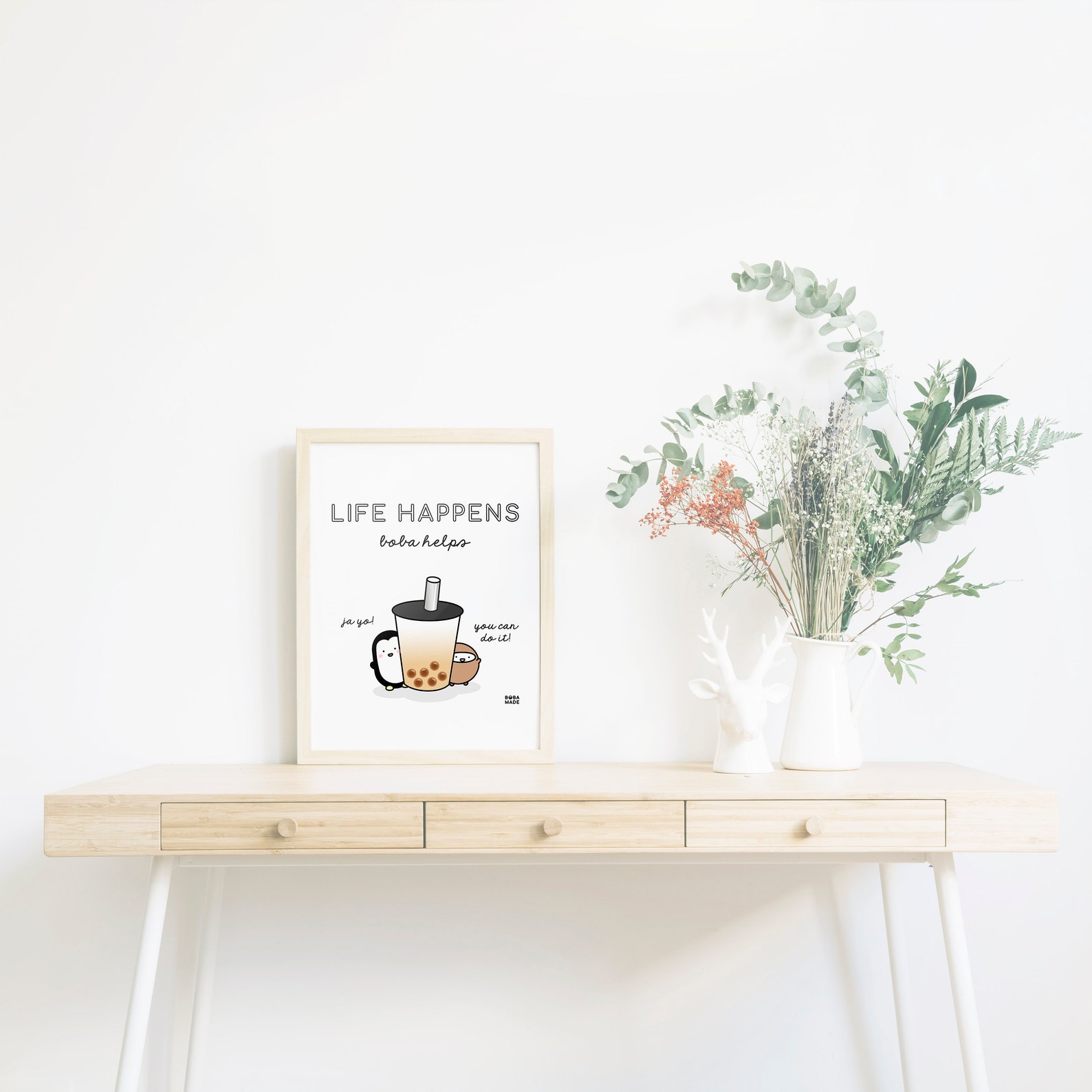 Bubble Tea Art Boba Tea Poster Digital Download | Etsy