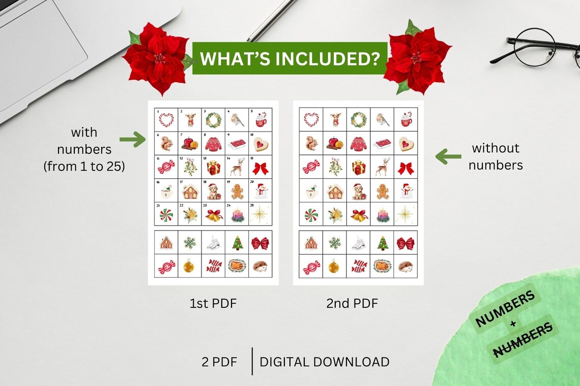 Advent Calendar 25 10 EXTRA Digital and Printable 2023 With - Etsy