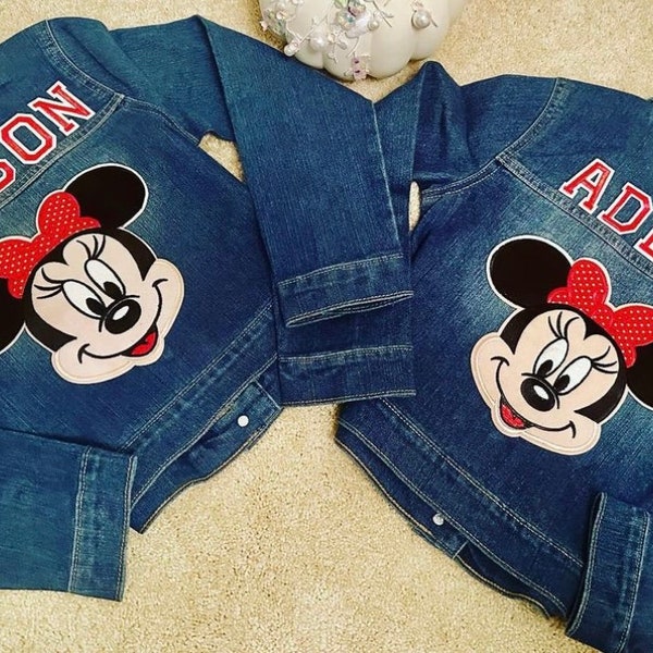 Minnie Mouse Custom Denim Jacket - Etsy
