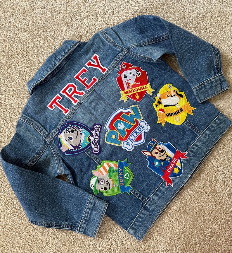 SUPERHERO DOG CARTOON Characters Theme Patch Denim Jacket Custom ...